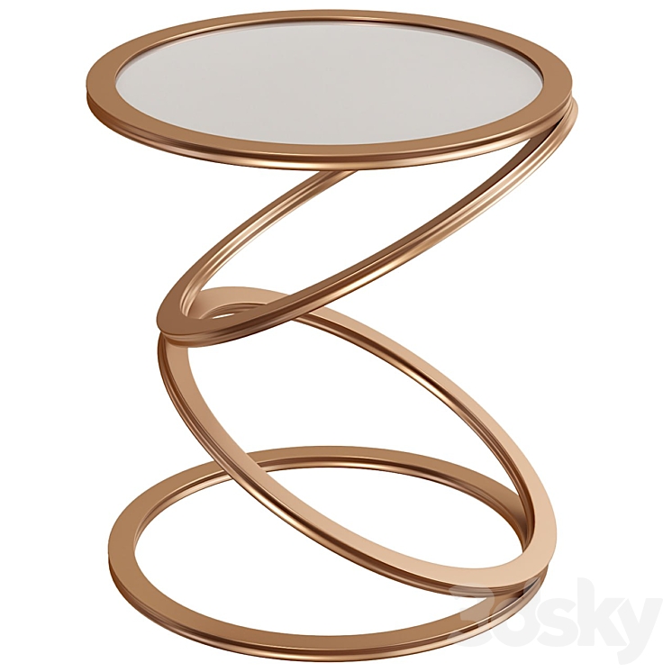 Grec Metal Round Side Table - Table - 3D model