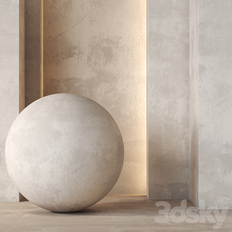 Grunge Plaster Wall Texture 4K - Seamless - Wall covering - 3D model