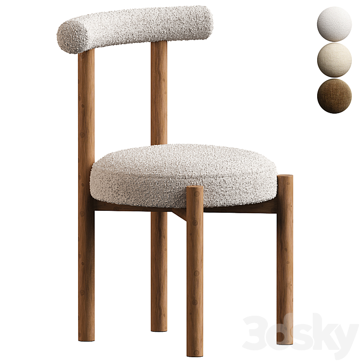 Wooden teddy chair Lalo - Chair - 3D model