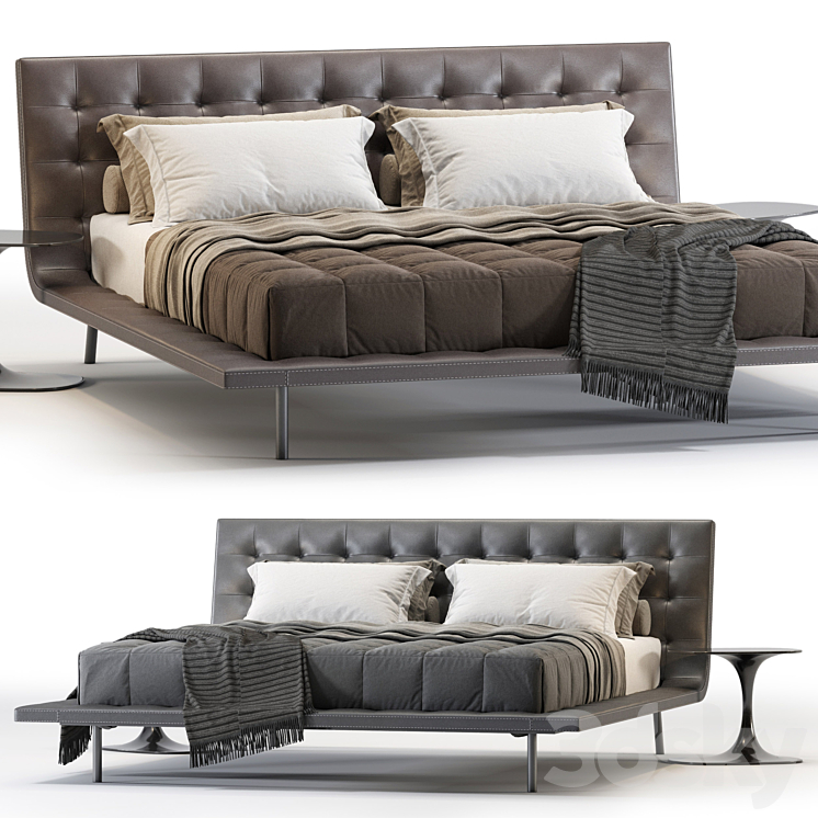 Poliform ONDA Bed - Bed - 3D model