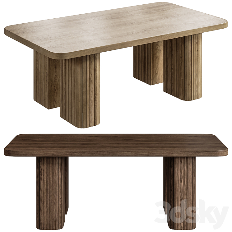 Rectangular dining table - Table - 3D model