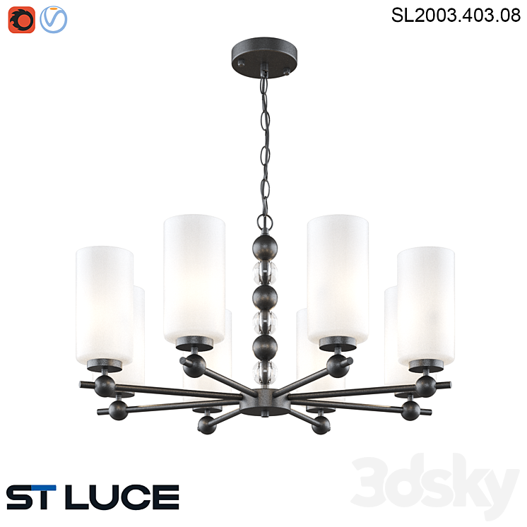 OM Lamp with incandescent lamp, black, white, AURORA, E27, 40 - Pendant ...