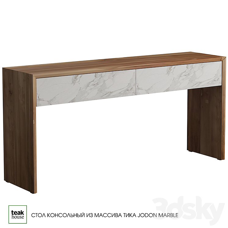 Console table made of solid teak JODON MARBLE - Table - 3D model