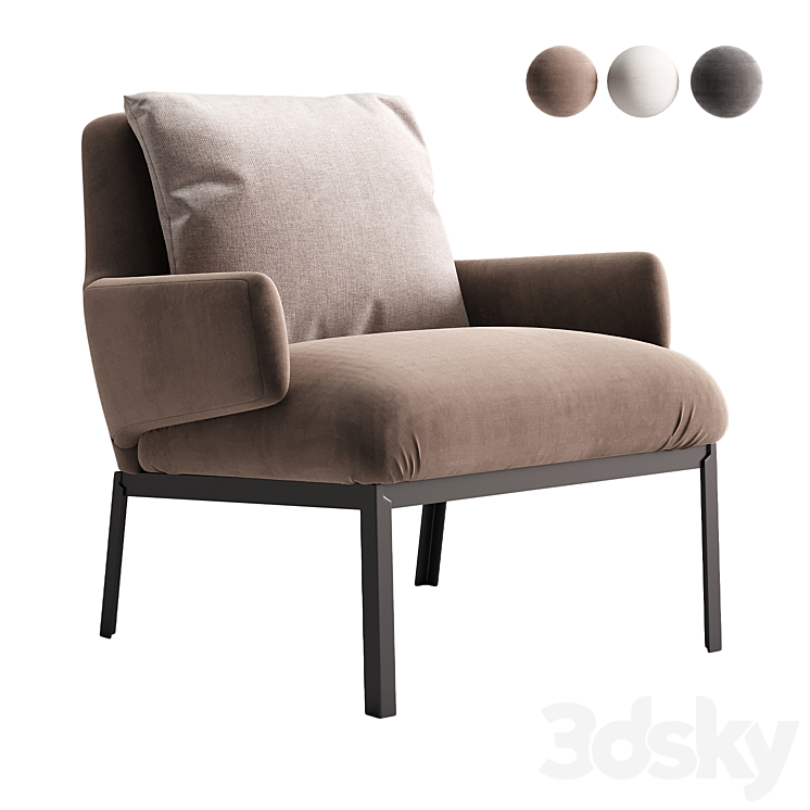Hug Armchair Low - Arm chair - 3D model