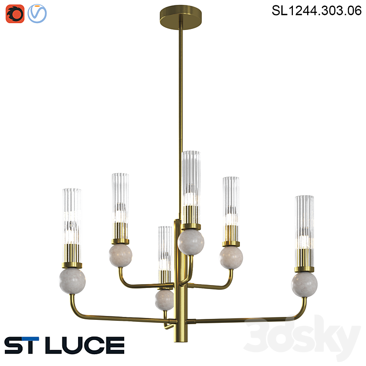 OM Lamp with incandescent lamp, brass, white / brass / transparent ...