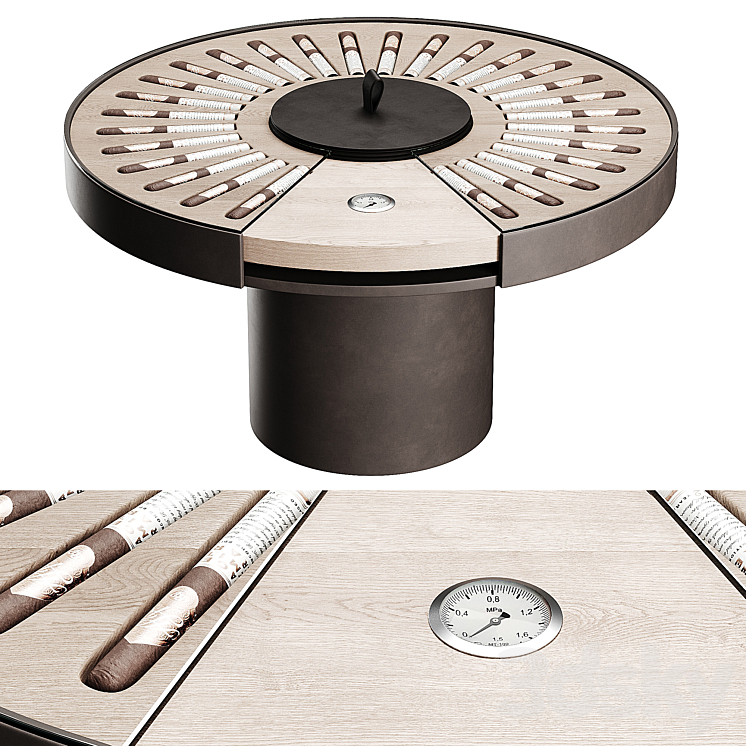Table with cigars - Table - 3D model