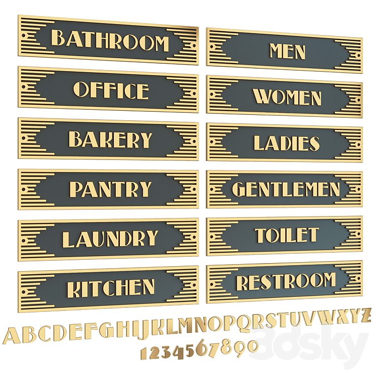 Information Signs Set 010 - Miscellaneous - 3D model
