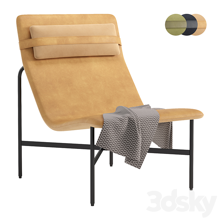Deep Thoughts Leather Lounge Chair - Arm chair - 3D model