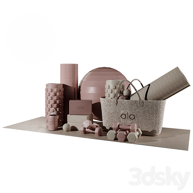 yoga set/sport inventory - Sports - 3D model