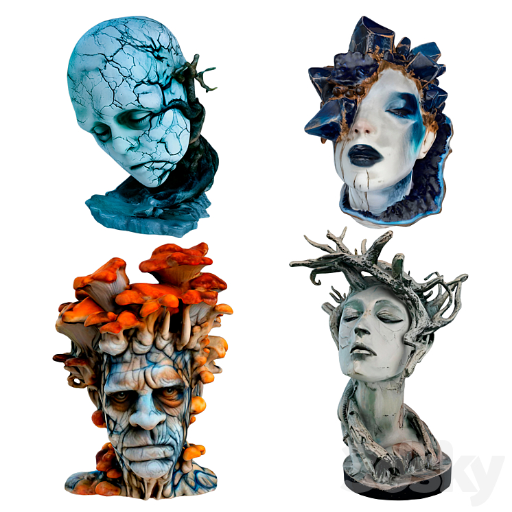 Busts - Sculpture - 3D model