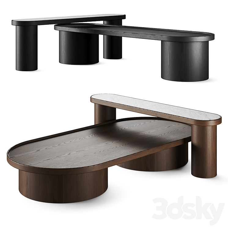 HC28 Span Coffee Tables - Table - 3D model