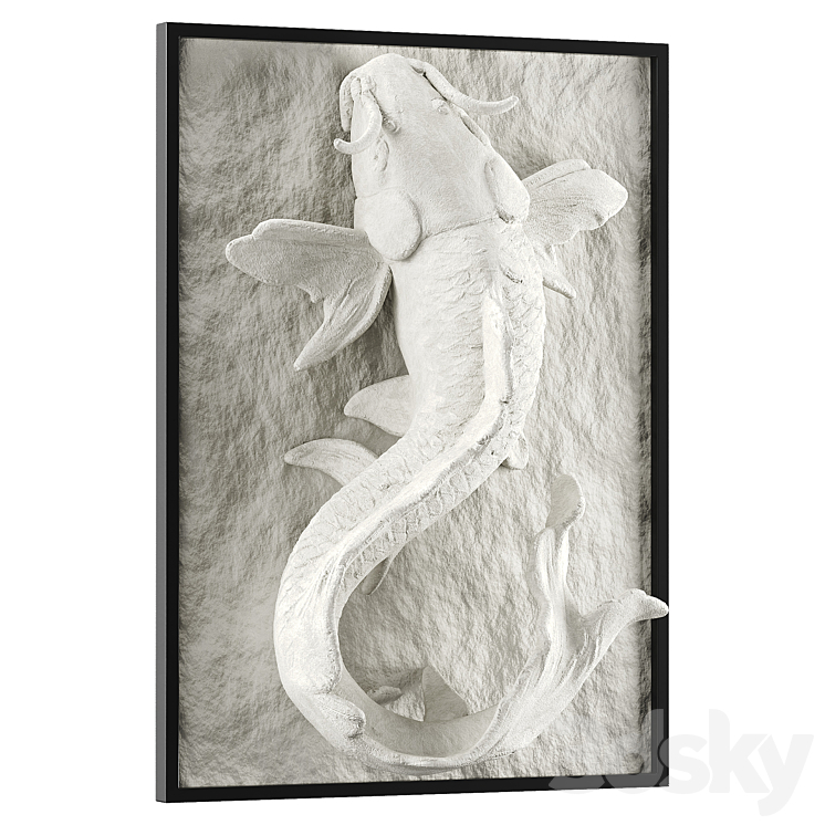 Fish wall art - Frame - 3D model