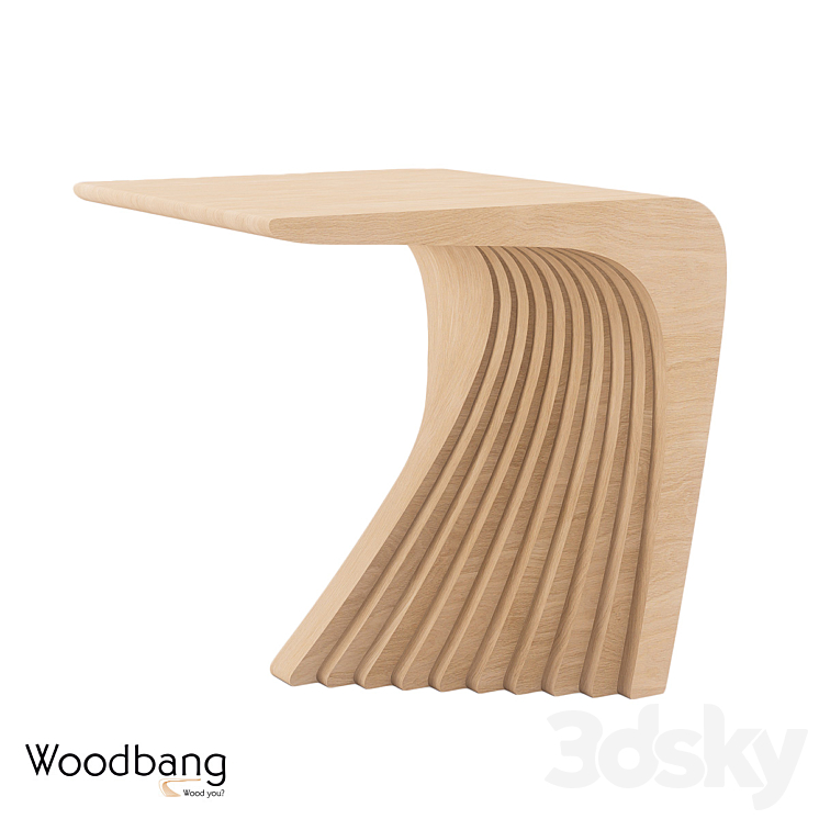 Woodbang Touchey parametric side table - oak black wood - Table - 3D model