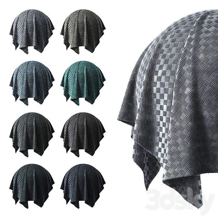 Velvet Texture Set 006 - Fabric - 3D model