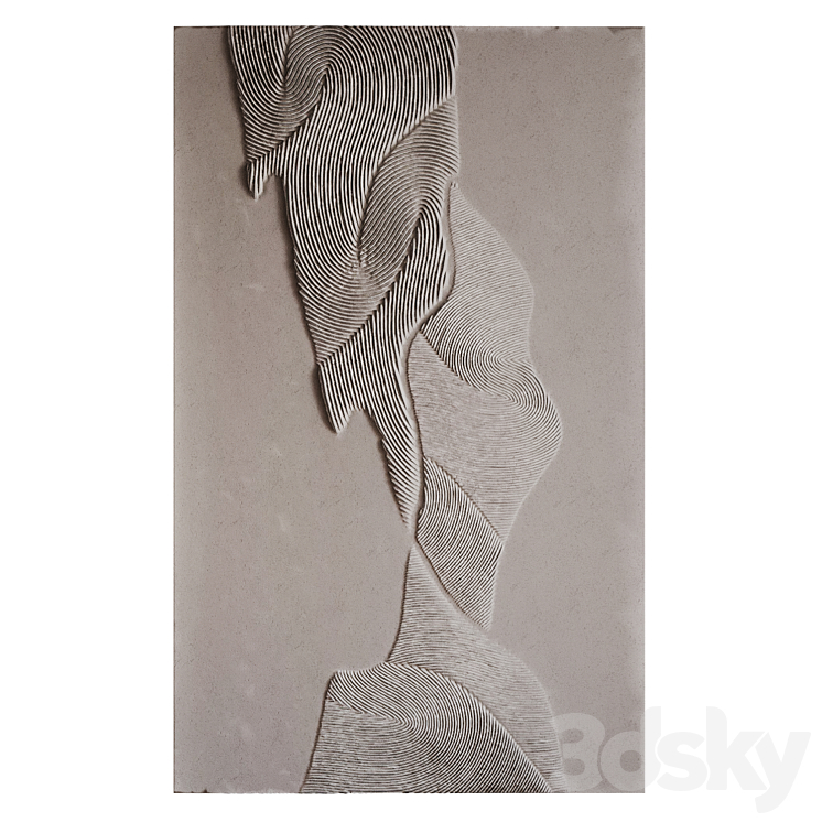 Decorative plaster panel 45 - Decorative plaster - 3D model