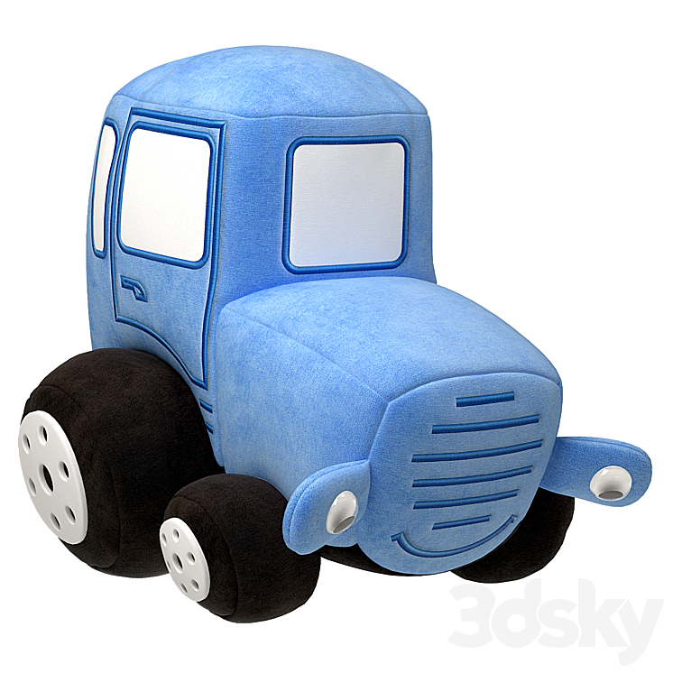 Soft toy "Blue tractor" - Toy - 3D model