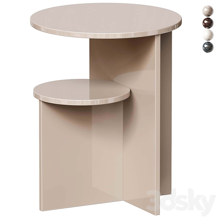 Aura beige side table - Table - 3D model