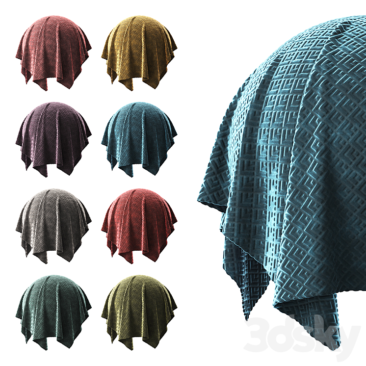 Velvet Texture Set 012 - Fabric - 3D model