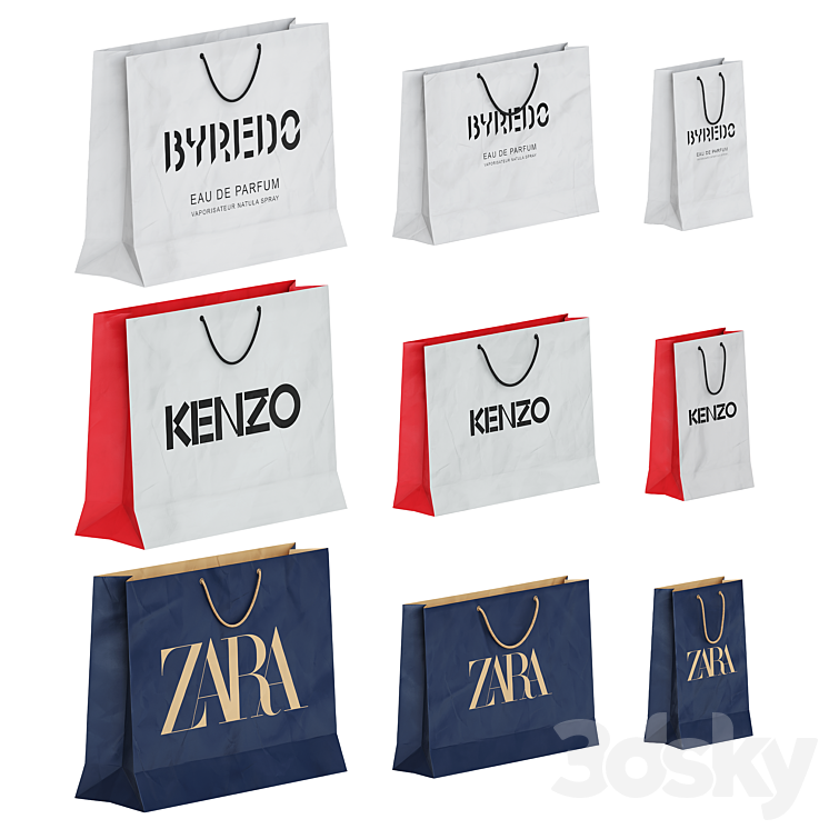Branded bags Set of Brand Shopping Bags 4 - Other decorative objects ...