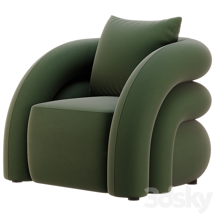 Zuri armchair - Arm chair - 3D model