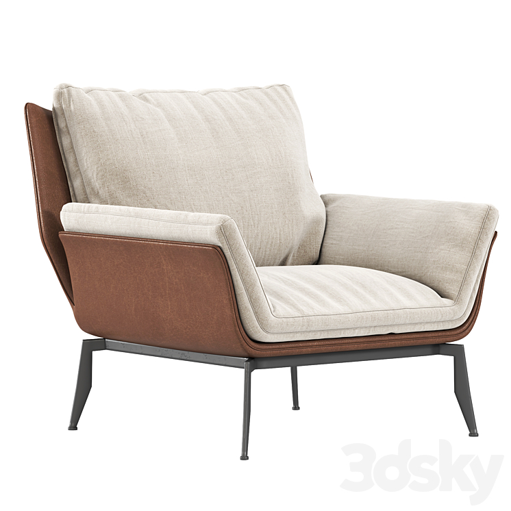 Dias Armchair Corduroy - Arm chair - 3D model