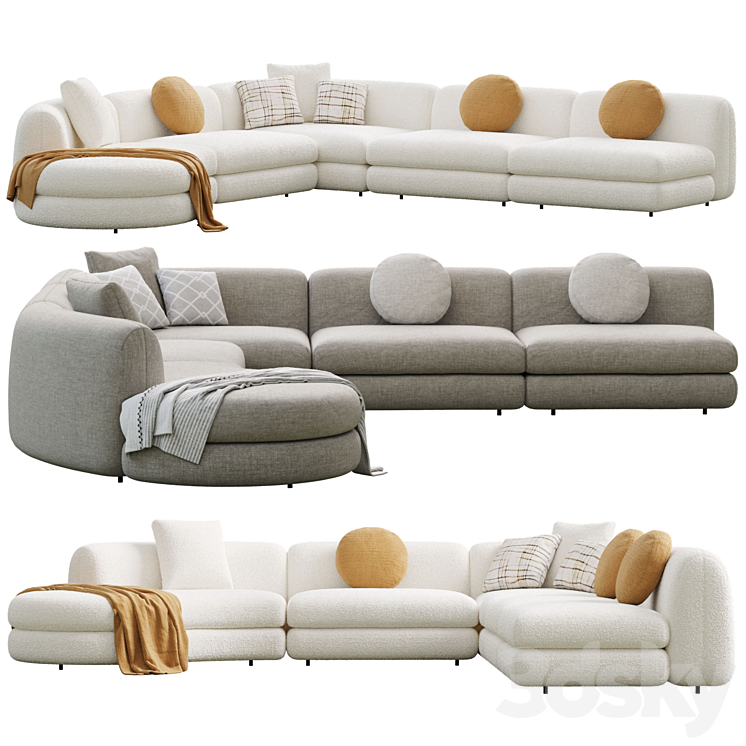 Edo Sofa By Arflex - Sofa - 3D model