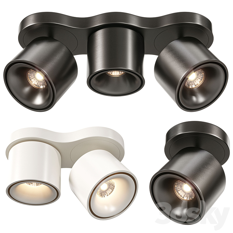 TD10 Surface Mounted Spotlight Triple, Double - Spot light - 3D model
