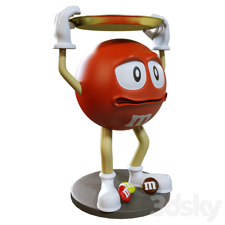 M&Ms Statue with Storage - Sculpture - 3D model