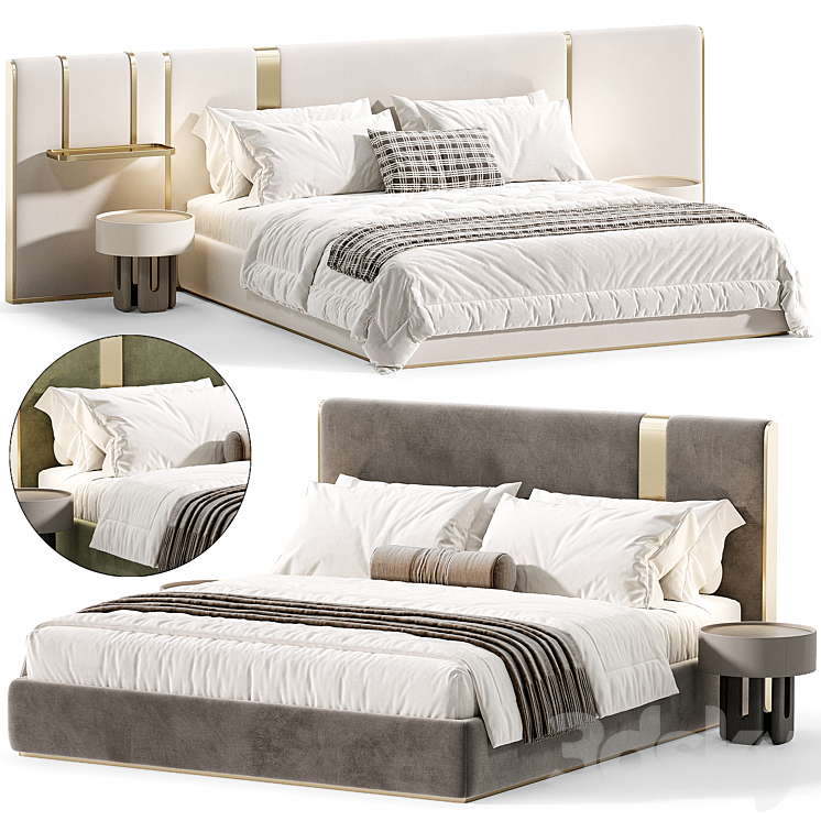 Ginko Bed by Just form - Bed - 3D model