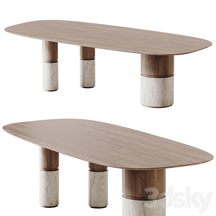 Capital Collection LOIC OVAL - Table - 3D model