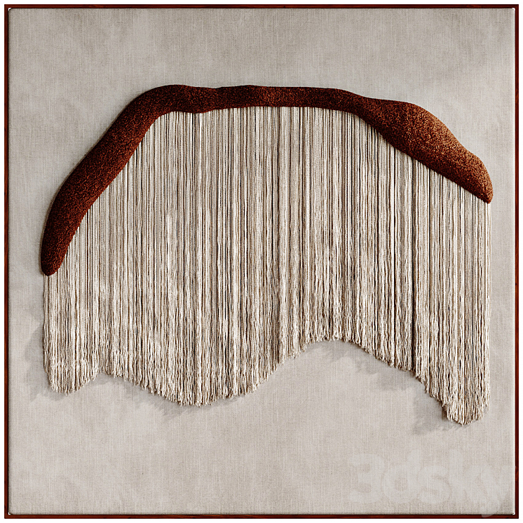 Decorative panel headboard FRINGE 05 - Other decorative objects - 3D model
