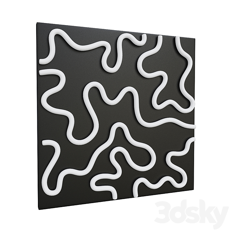 Squiggle Art - Frame - 3D model
