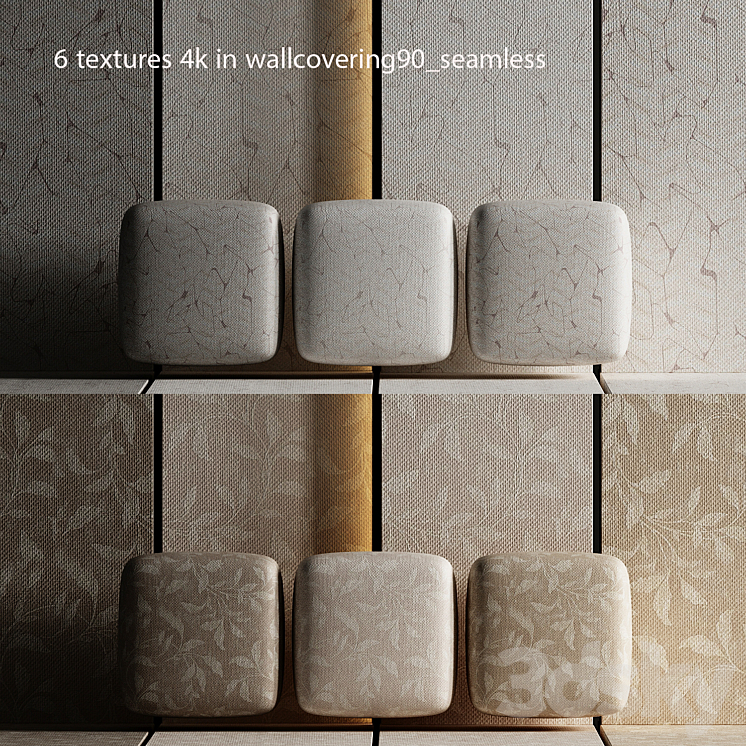 6 textures 4k in wallcovering 90 - Miscellaneous - 3D model