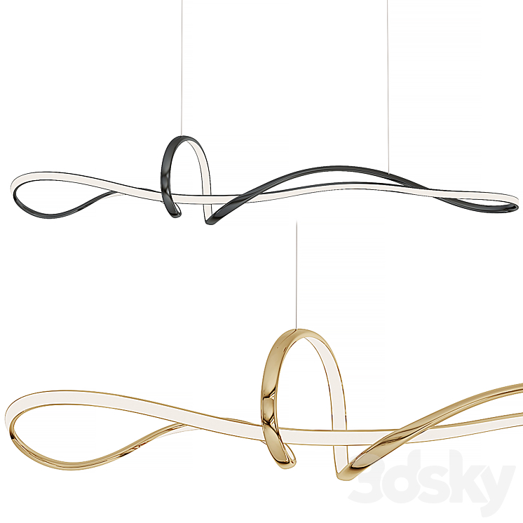 Minimalist LED Line - Pendant light - 3D model