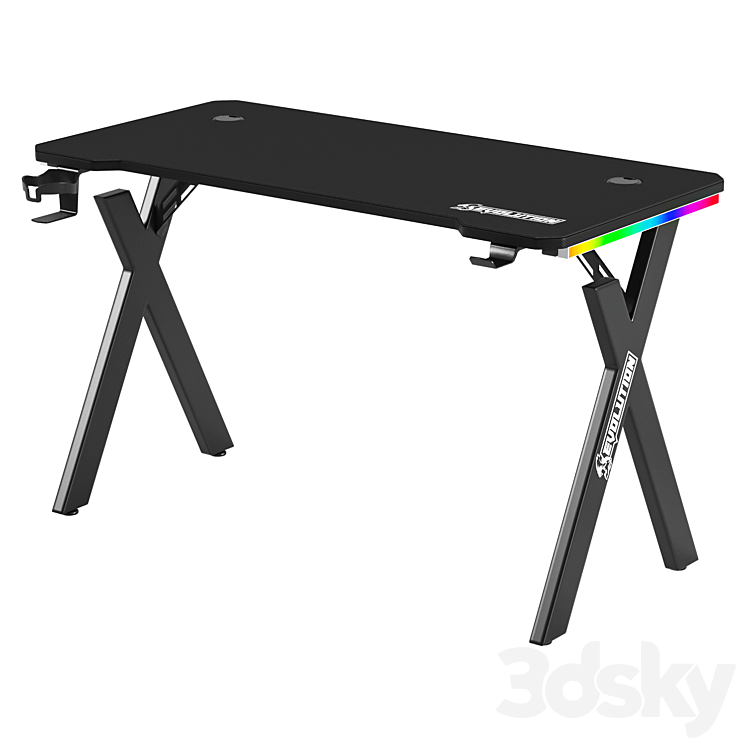 Computer gaming desk EVOLUTION X-Hover RGB - Table - 3D model