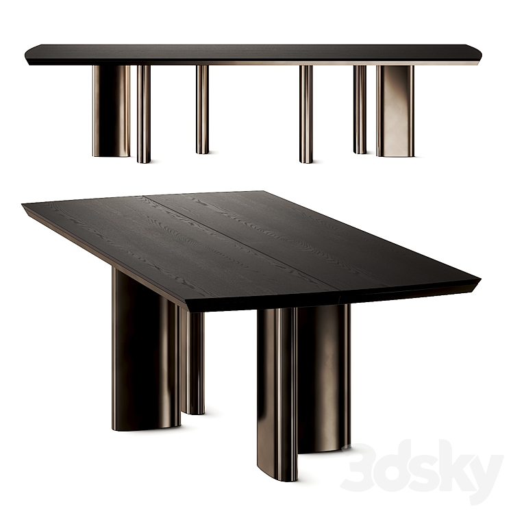 Poliform Adrien Wood Dining Table - Table - 3D model