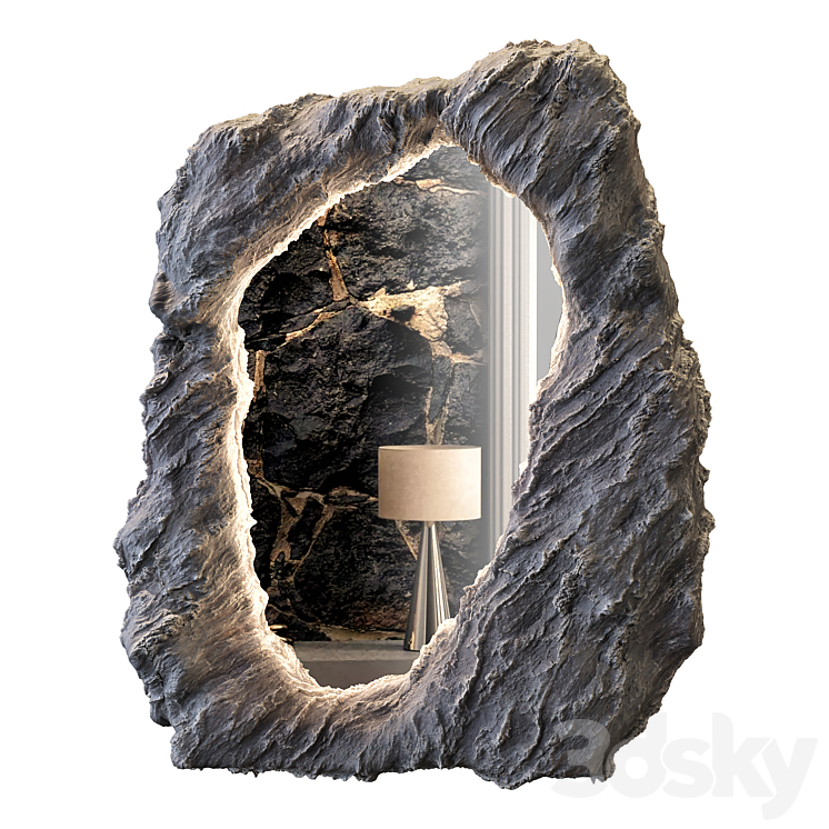 Rock Mirror 1 - Mirror - 3D model