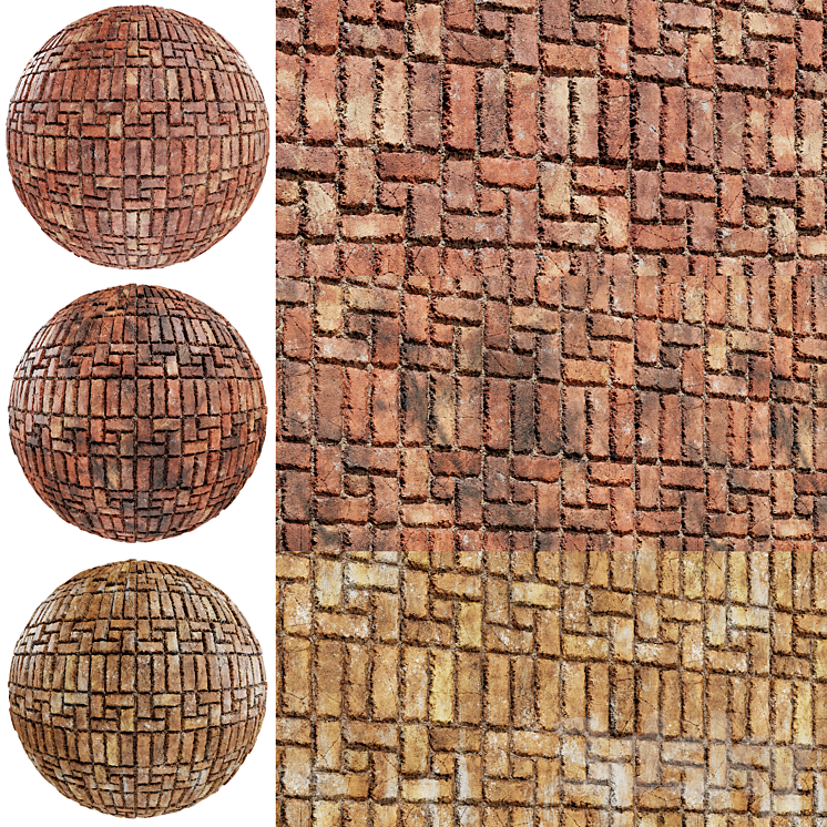 PBR 4K Texture Brick Wall Vol 10 - Brick - 3D model