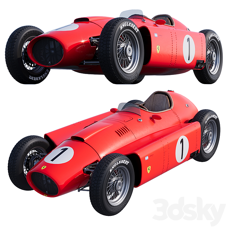 Ferrari D50 Formula 1 Car 1956 - Ground Transport - 3D model