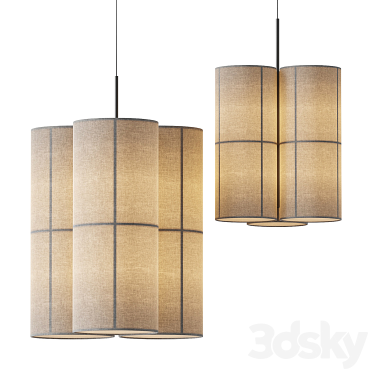 HASHIRA CLUSTER - Pendant light - 3D model