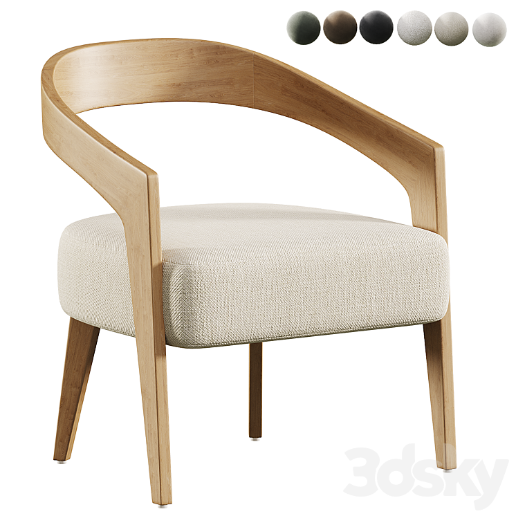 Chloe Chair - Arm chair - 3D model