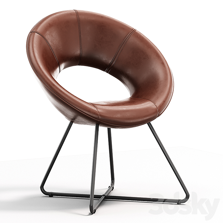 Coomer Faux Leather Accent Chair - Chair - 3D model