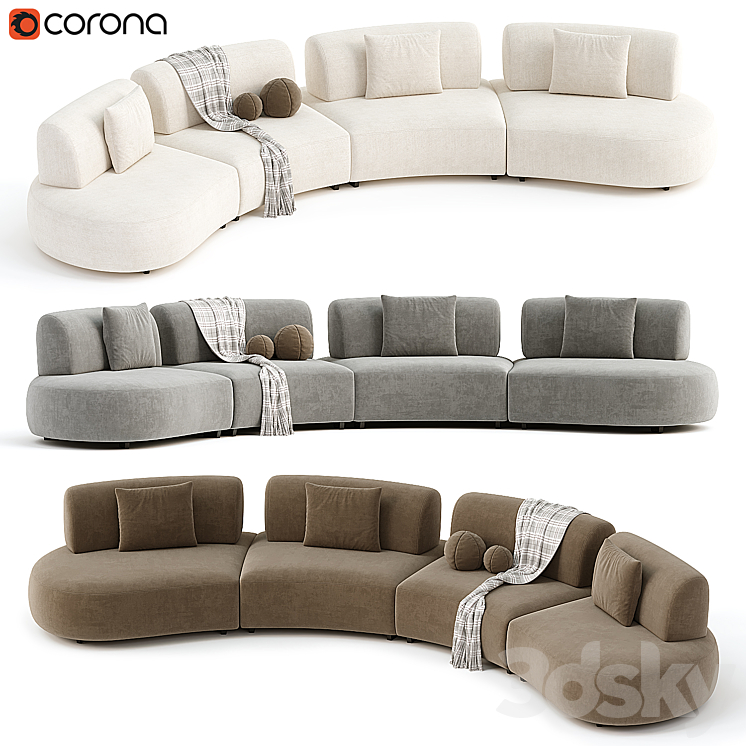 Bon Bon 1 - Sofa - 3D model