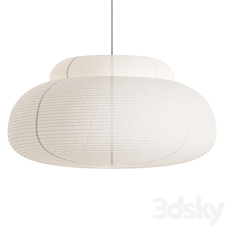 Paper Hanging Lamp Made of Rice Paper - Pendant light - 3D model