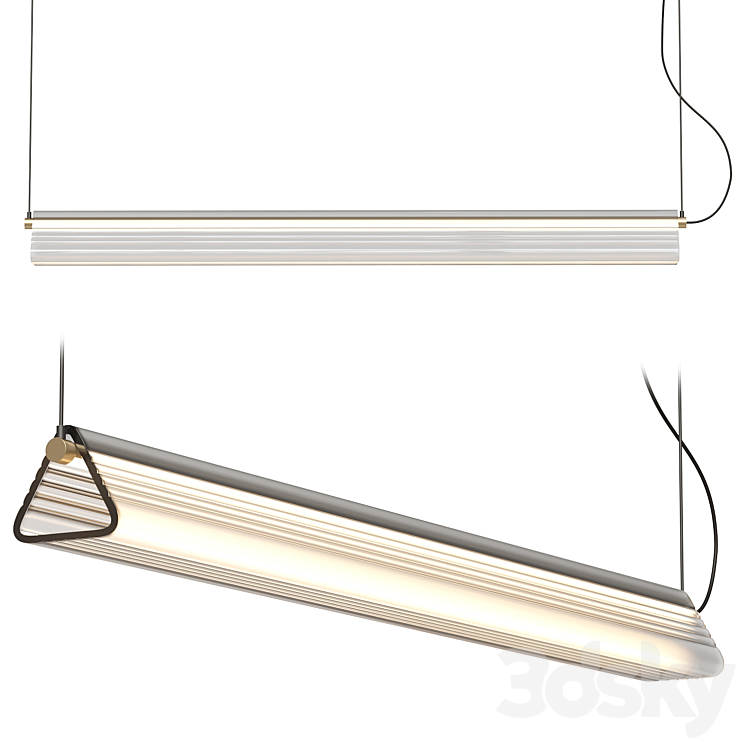 Straight pendant lamp - Pendant light - 3D model