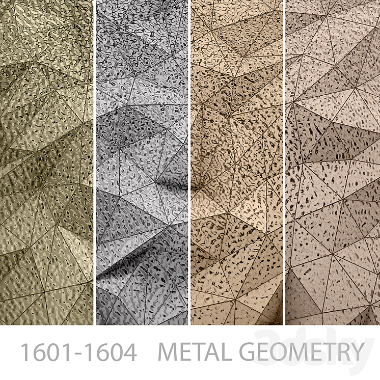 Wallpapers/Metal geometry - Wall covering - 3D model