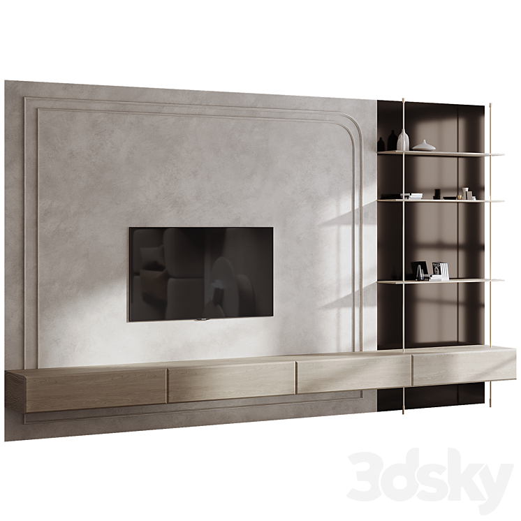 Tv 3D Panel 004 - TV Wall - 3D model