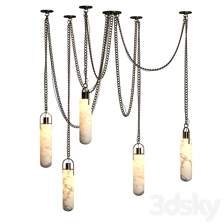 FLINT 5 LT MULTI DROP - Pendant light - 3D model