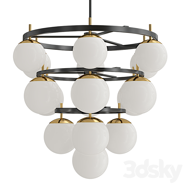 Alluria 4-Tier Chandelier - Pendant light - 3D model