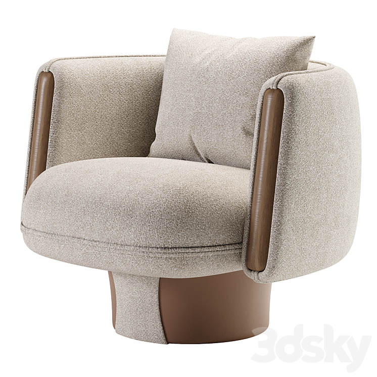 Velluto Swivel Chair - Arm chair - 3D model